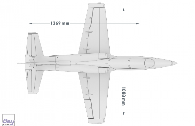 KAVAN L-39 Skyfox Jet 1088mm - Grau PNP - Bay-Tec Modelltechnik
