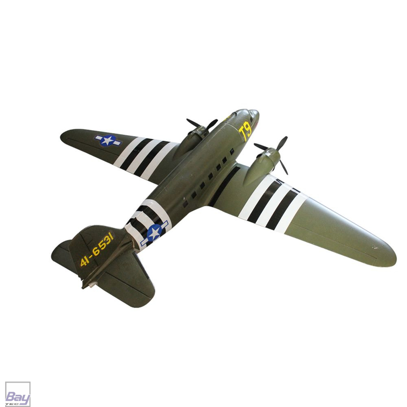 Dynam C-47 / DC-3 Skytrain EPO 1470mm grün PNP - Bay-Tec Modelltechnik